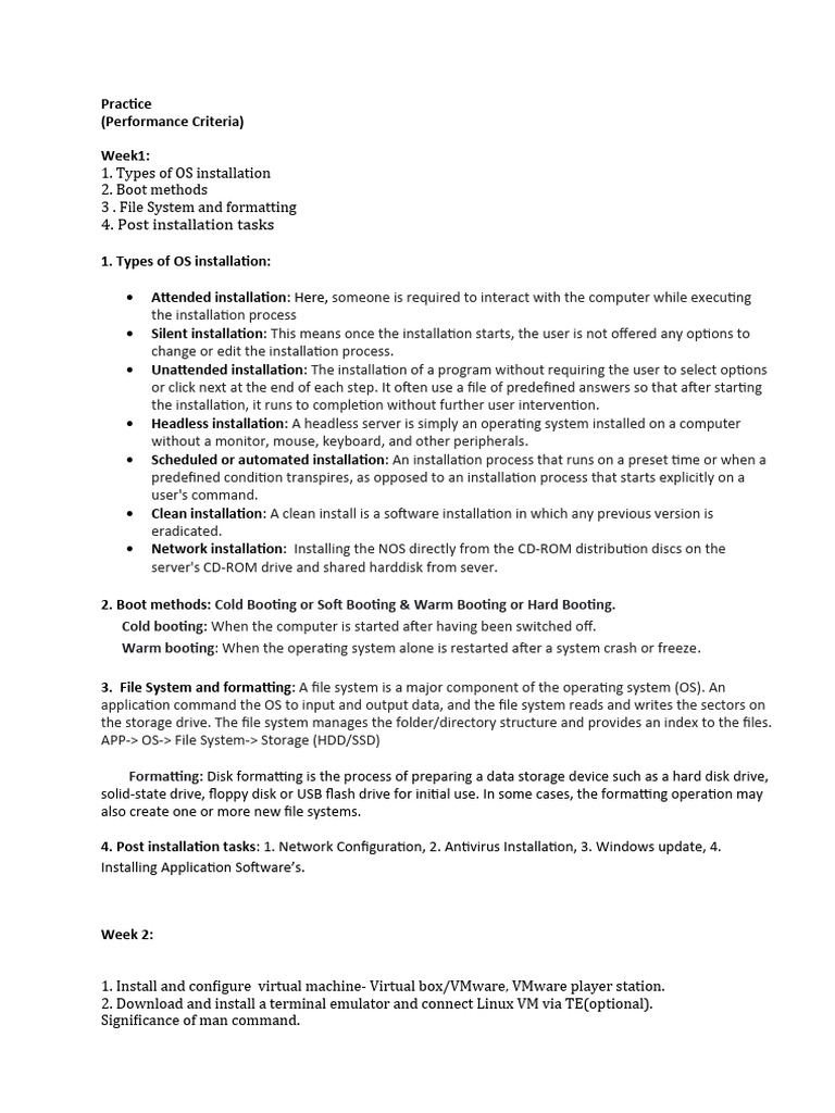 Practical_part_week1_5 | PDF | Installation (Computer Programs) | Computer File