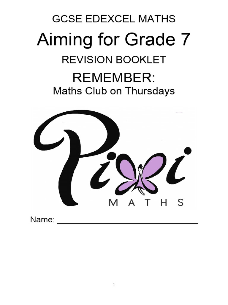 GCSE Edexcel Maths Revision Guide | PDF | Cartesian Coordinate System ...