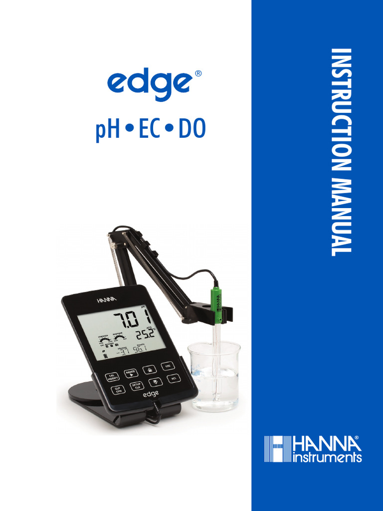Hanna Edge pH Meter Manual | PDF | Calibration | Ph