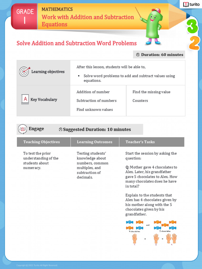 LP - Solve Addition and Subtraction Word Problems | PDF | Equations | Teachers