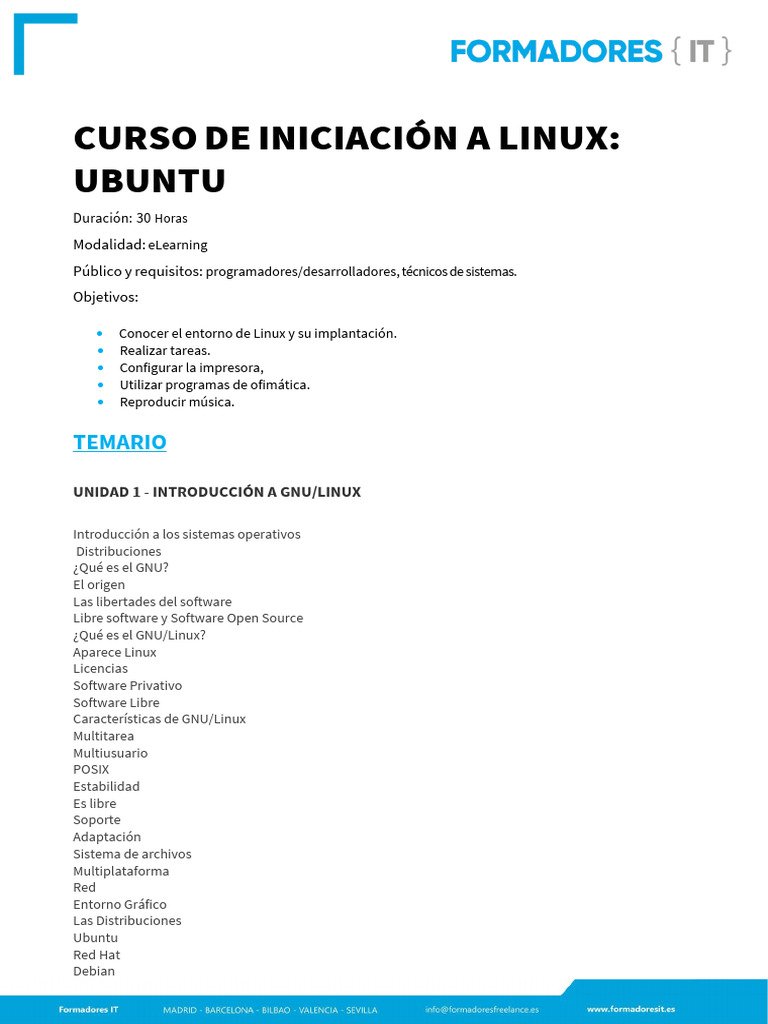 Curso Básico de Linux para Técnicos | PDF | Distribución de Linux ...