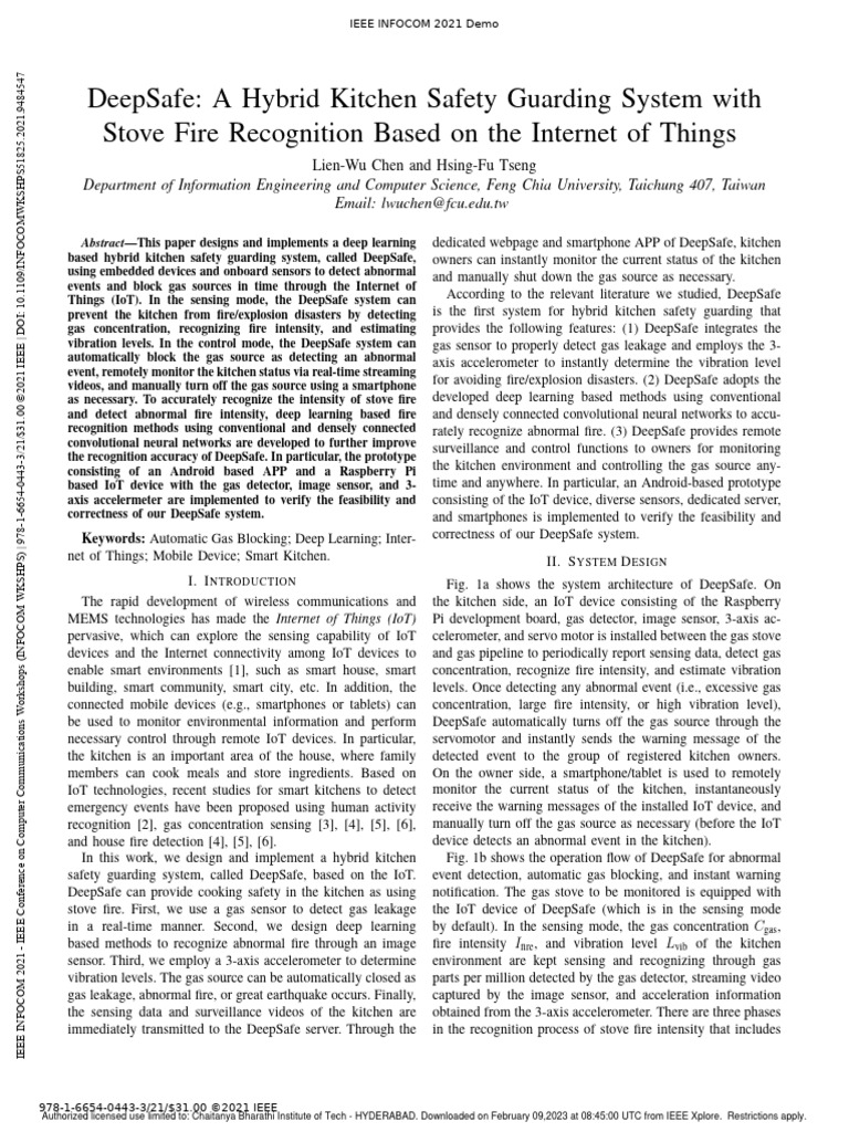 DeepSafe A Hybrid Kitchen Safety Guarding System With Stove Fire Recognition Based On The ...