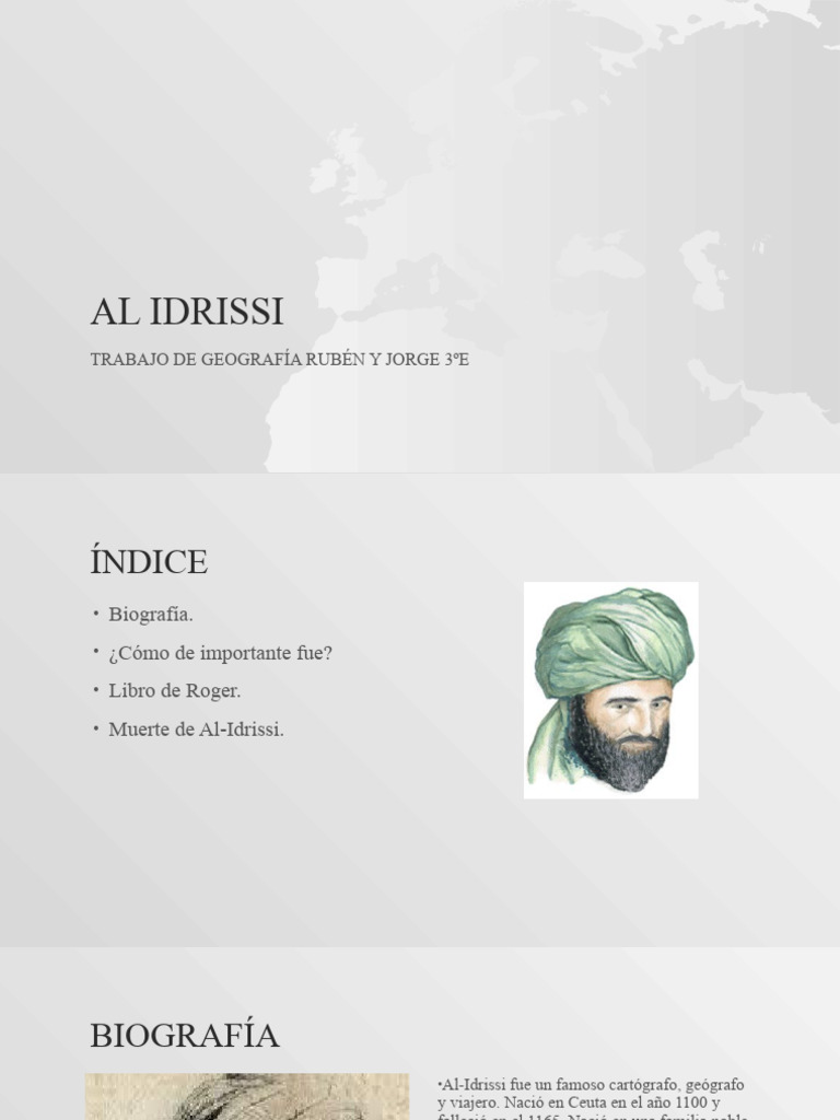 Biografía de Al-Idrissi, el geógrafo | PDF