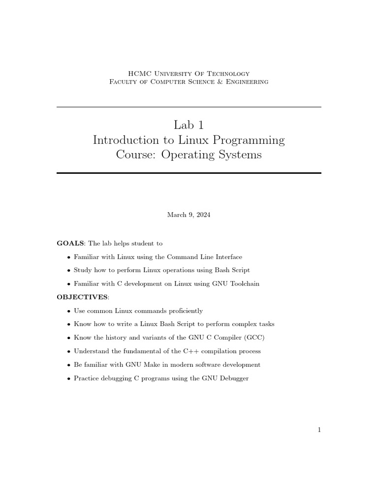 Lab 1 HK22023-2 | PDF | Command Line Interface | Shell (Computing)
