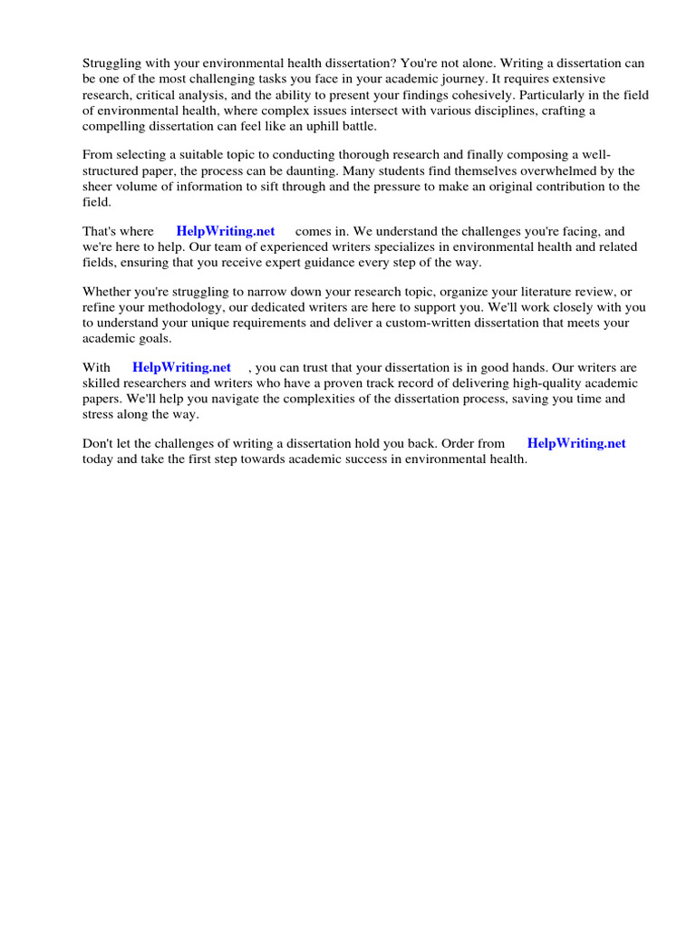 Environmental Health Dissertation Ideas | PDF | Air Pollution ...