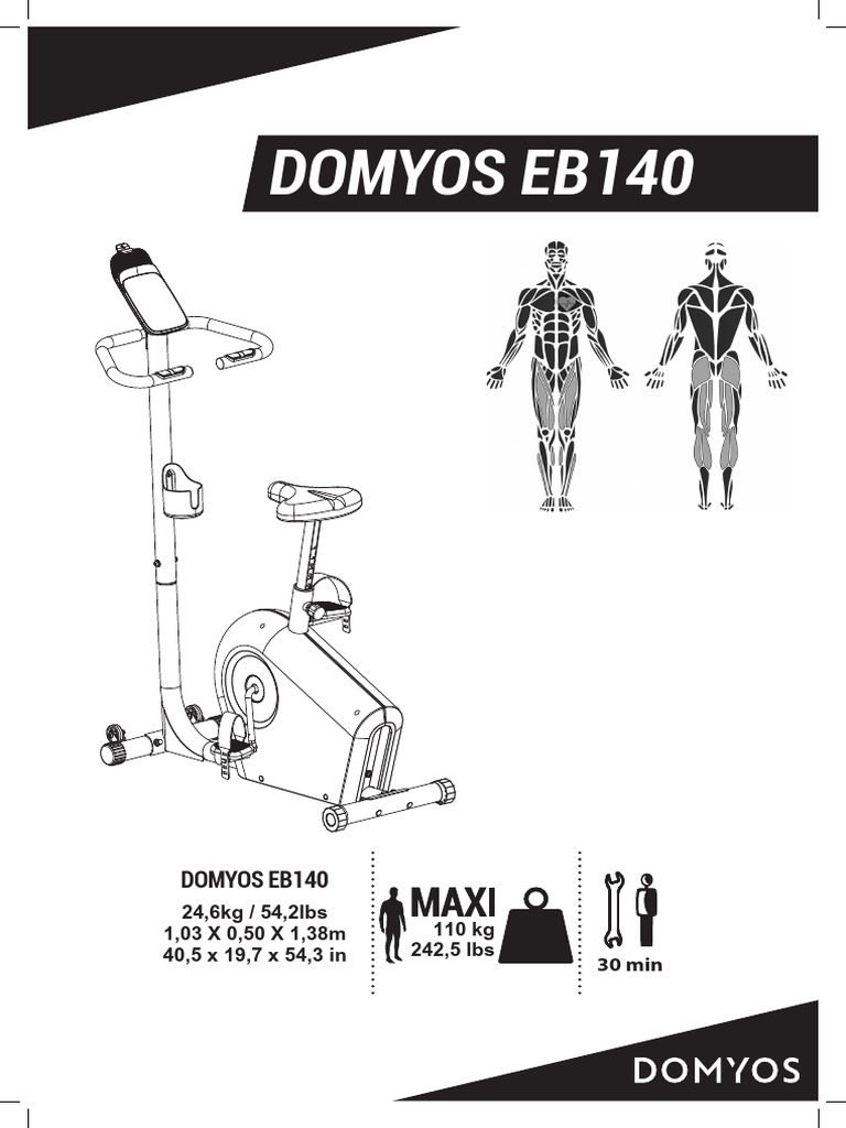 Bicicleta Estatica Domyos EB140 - Manual | PDF