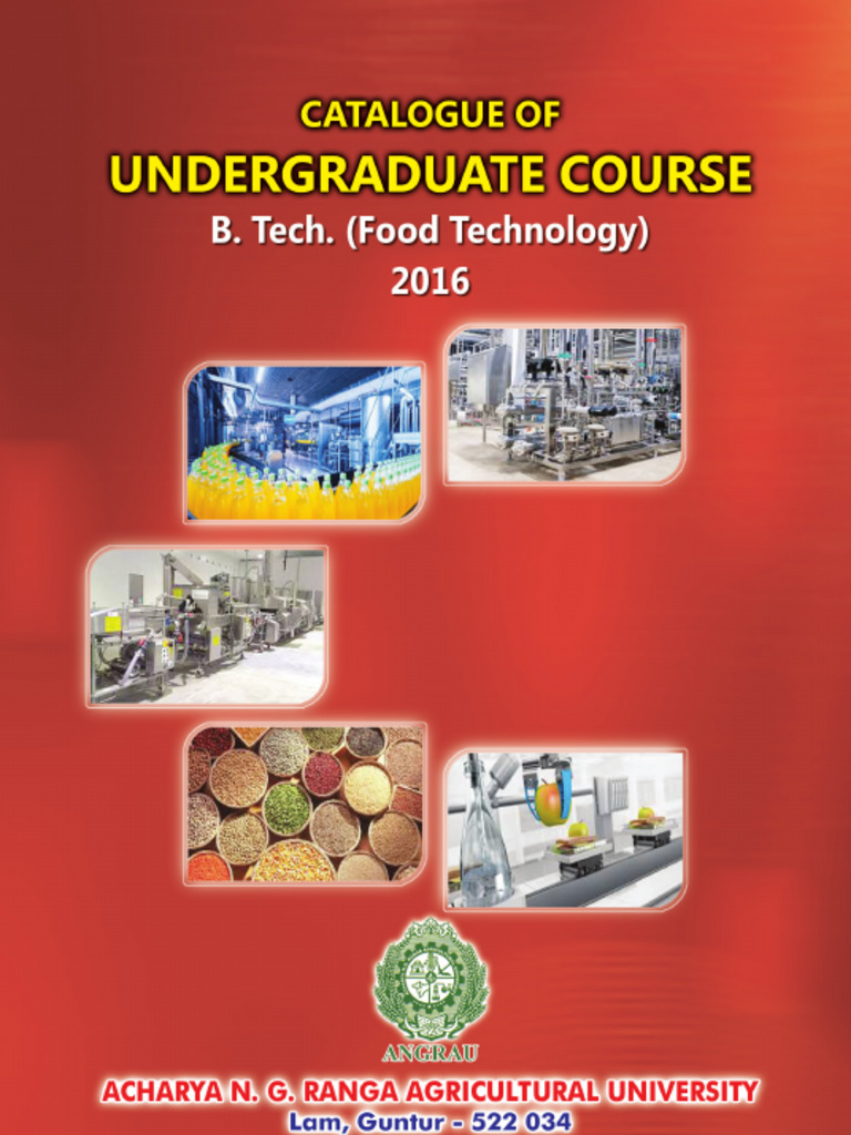 Revised B. Tech Food Technology Curriculum | PDF | Food Preservation ...