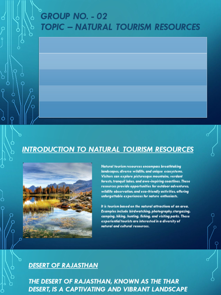 Group No. - 02 Topic - Natural Tourism Resources | PDF | Kerala | Earth ...