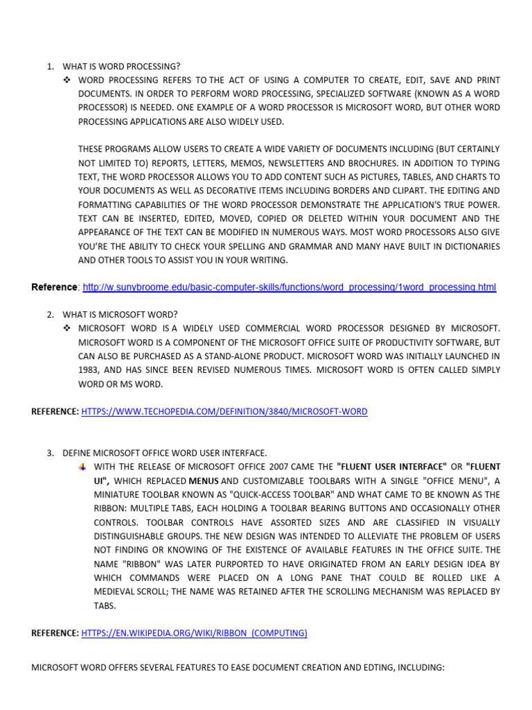 REVIEWER | PDF | Microsoft Word | Window (Computing)