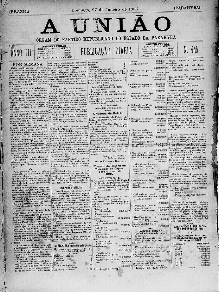 A Uniao 27 01 1895 | PDF