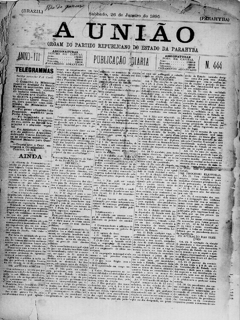 A Uniao 26 01 1895 | PDF