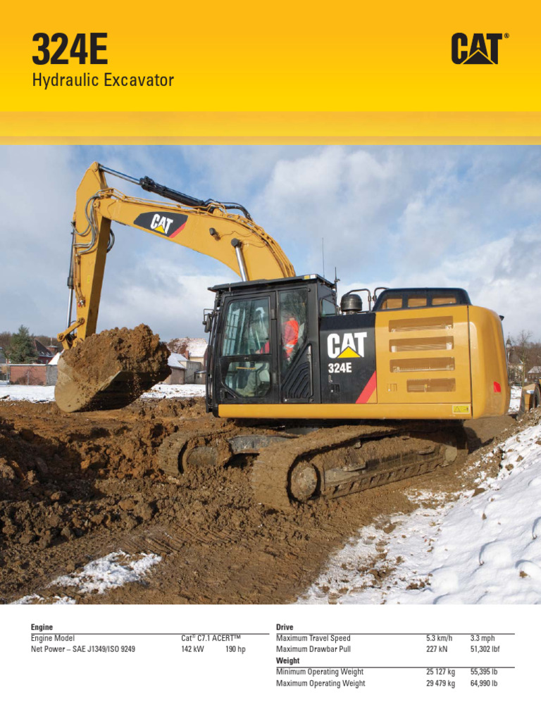 Cat 324e | PDF | Biodiesel | Horsepower