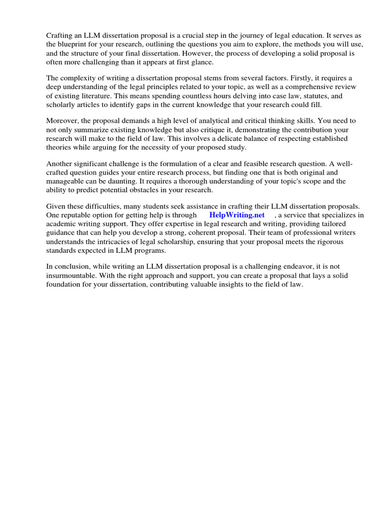 Llm Dissertation Proposal Samples | PDF | Thesis | European Union