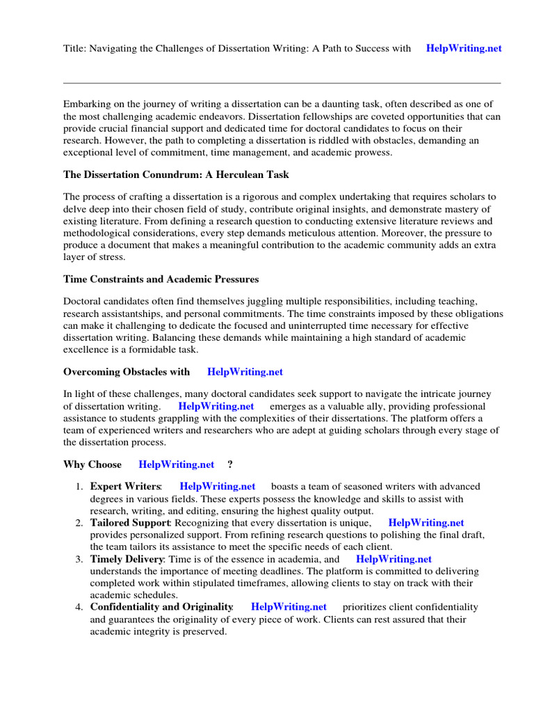 Dissertation Fellowships | PDF | Thesis | Doctor Of Philosophy