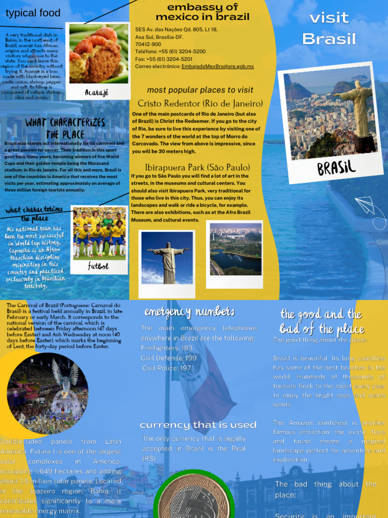 Folleto Turismo de Brasil en Ingles | PDF | Brazil | Rio De Janeiro