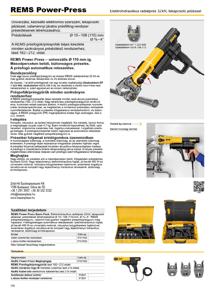 REMS Power Press | PDF