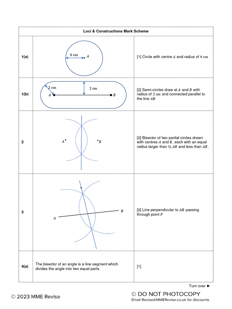 Loci Constructions Answers MME | PDF | Geometric Shapes | Triangle Geometry