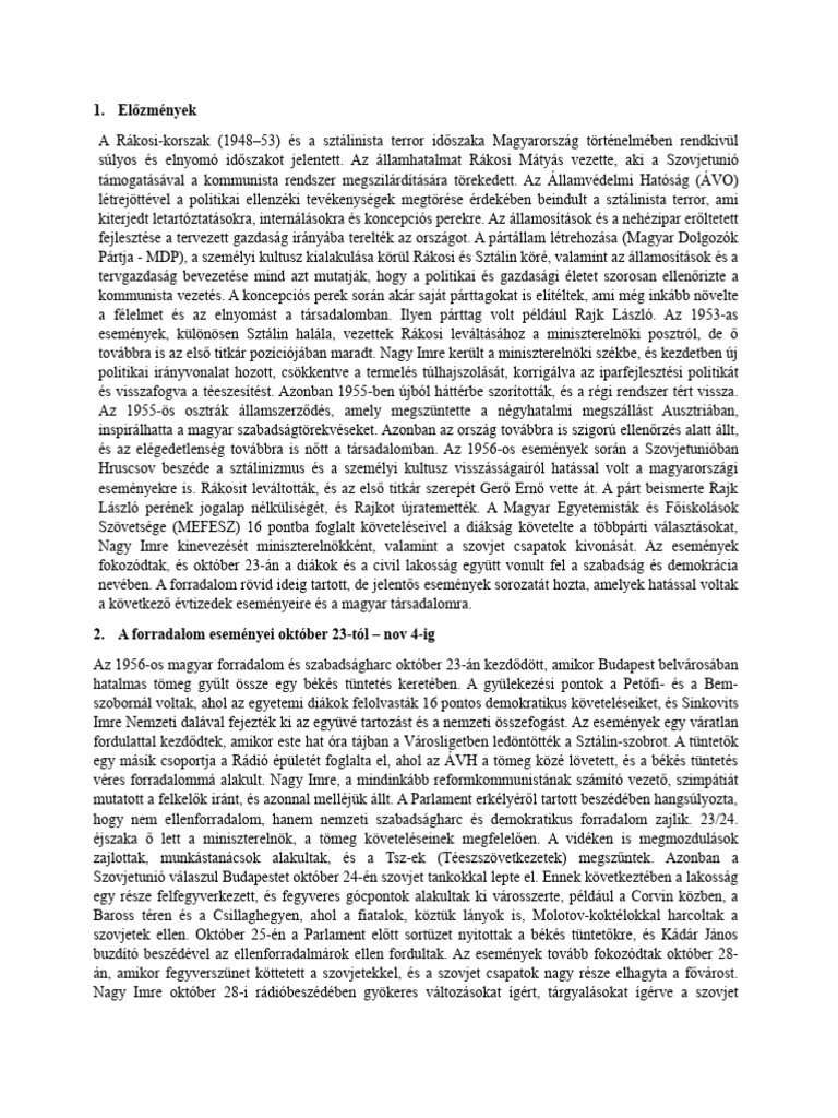 '56-Os Forradalom | PDF
