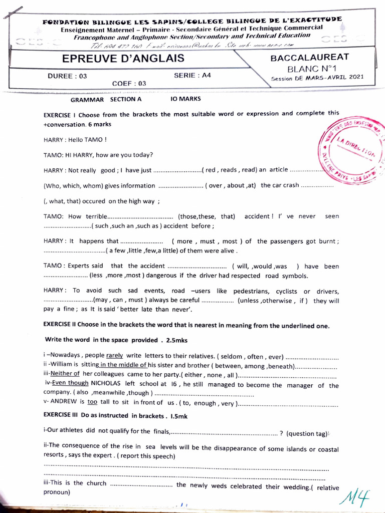 Bac A4 Blanc Anglais | PDF | Educational Technology | Computing