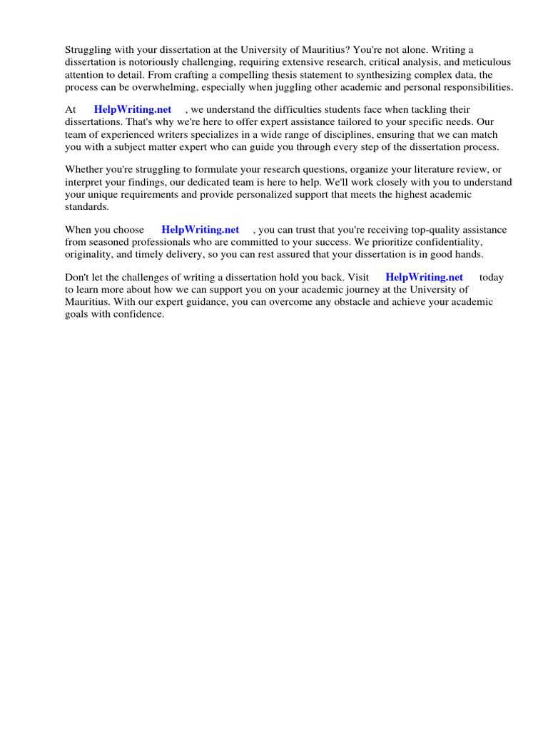 University of Mauritius Dissertation Titles | PDF | Thesis