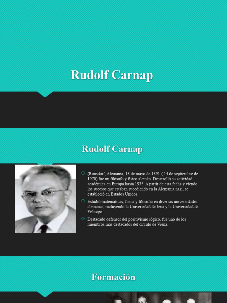 Rudolf Carnap: Positivismo Lógico y Filosofía | PDF