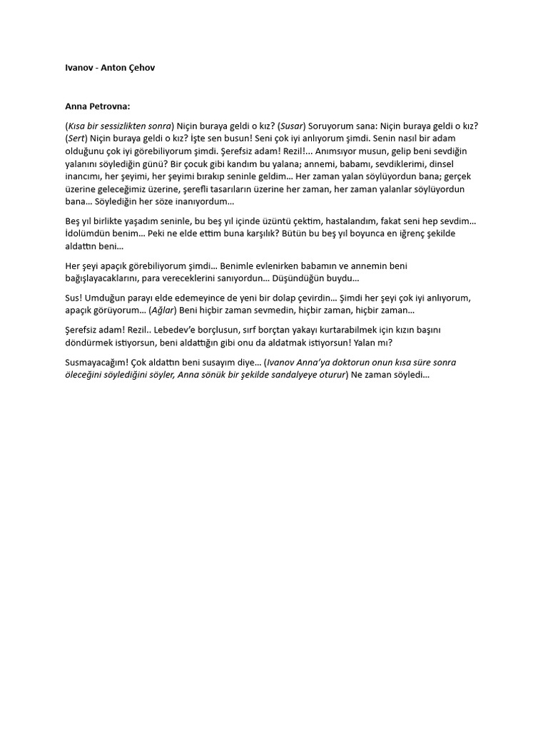 Ivanov - Anna Petrovna | PDF