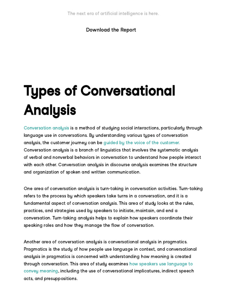 Conversational Analysis for Business | PDF | Conversation | Analysis