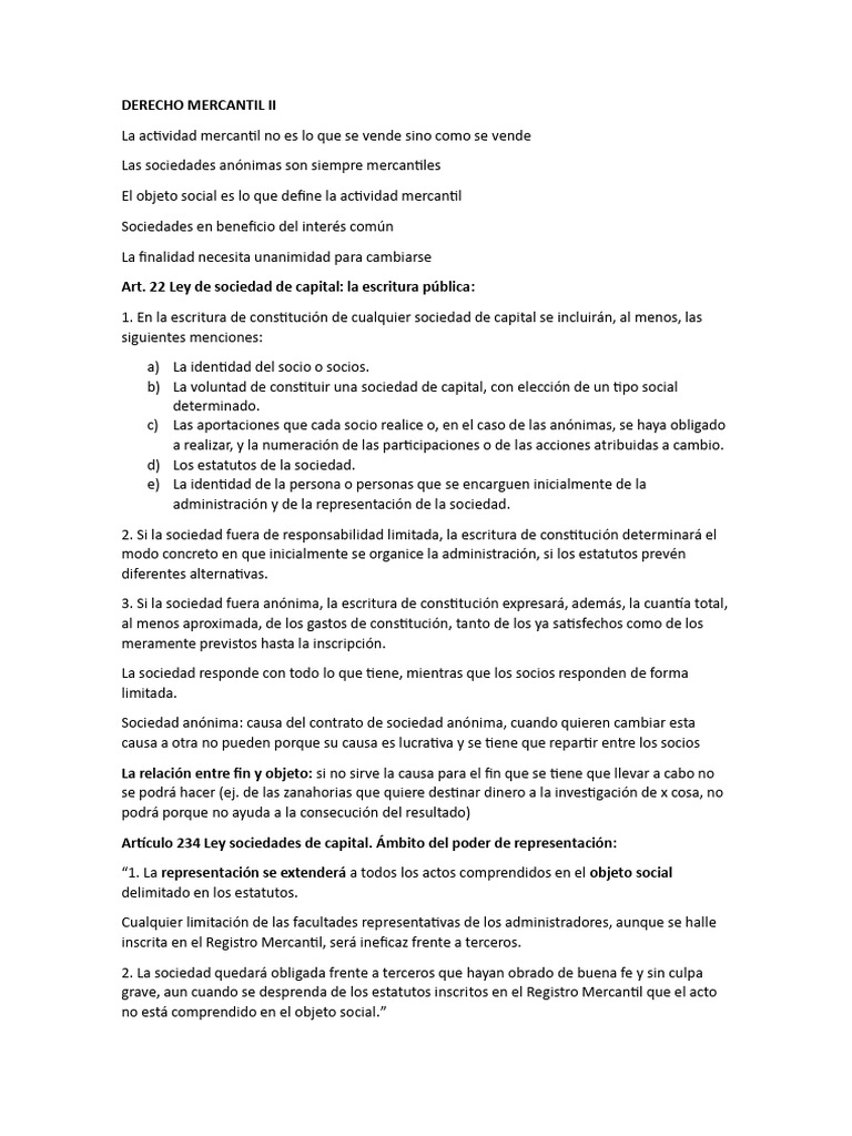 Derecho Mercantil II | PDF