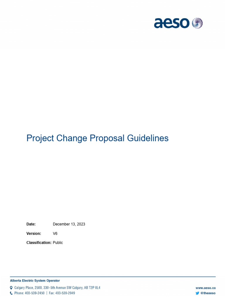 Project Change Proposal Guidelines | PDF | International Organization For Standardization ...