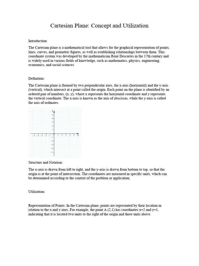 Cartesian Plane Pdf Cartesian Coordinate System Analytic Geometry