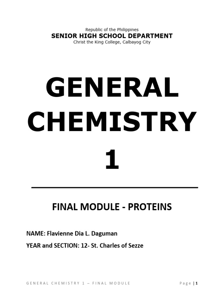 Gen Chem Final Mod 8 | Download Free PDF | Translation (Biology ...