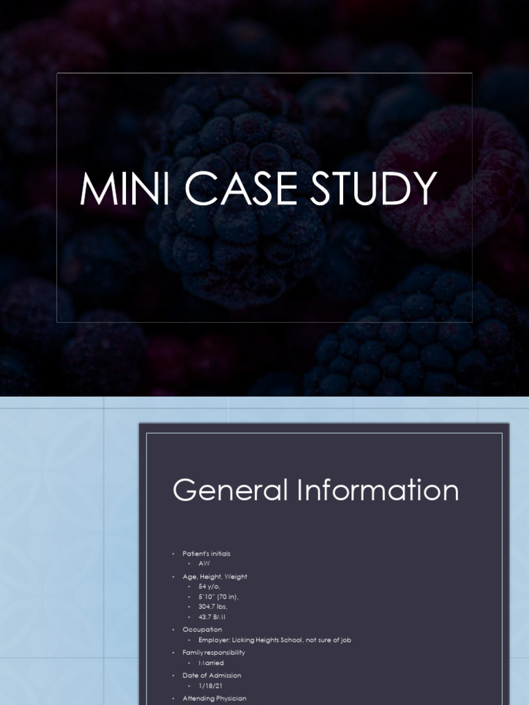 Dietetic Internship Mini Case Study Powerpoint | PDF | Clinical ...