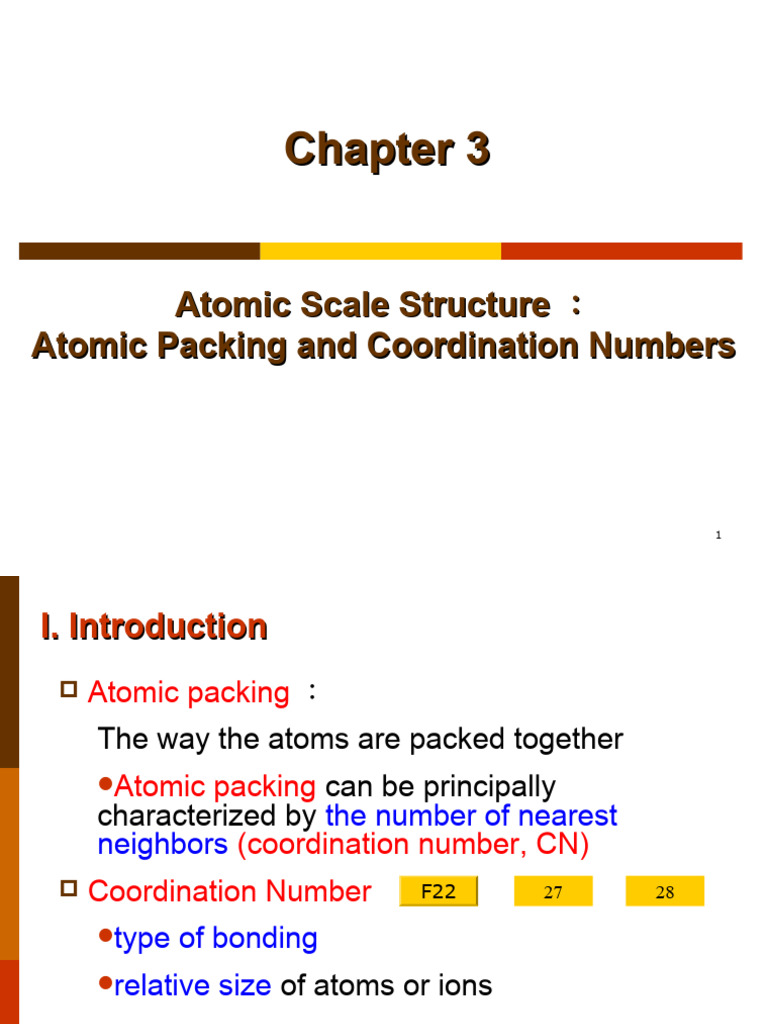 Atomic Packing and Coordination Numbers | PDF | Ion | Chemical Bond