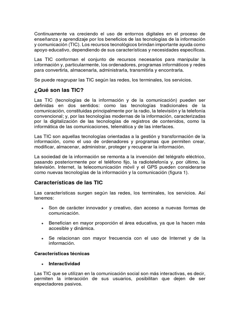 Material Tic para Estudiar | PDF | Multimedia | Tecnología de ...