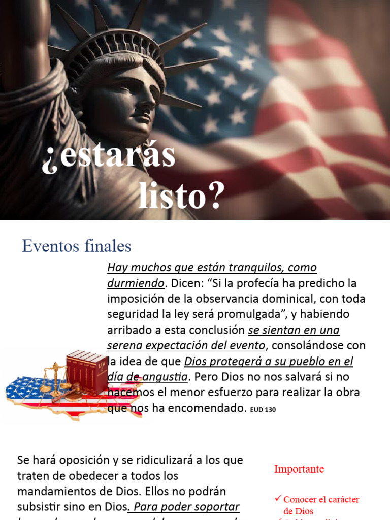 Ley Dominical y Tiempo de Angustia | PDF | Dios | espíritu Santo
