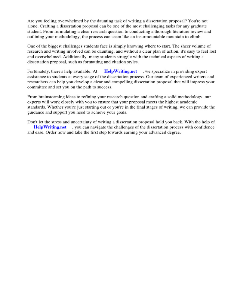 Dissertation Proposal Help | PDF | Thesis | Sustainability