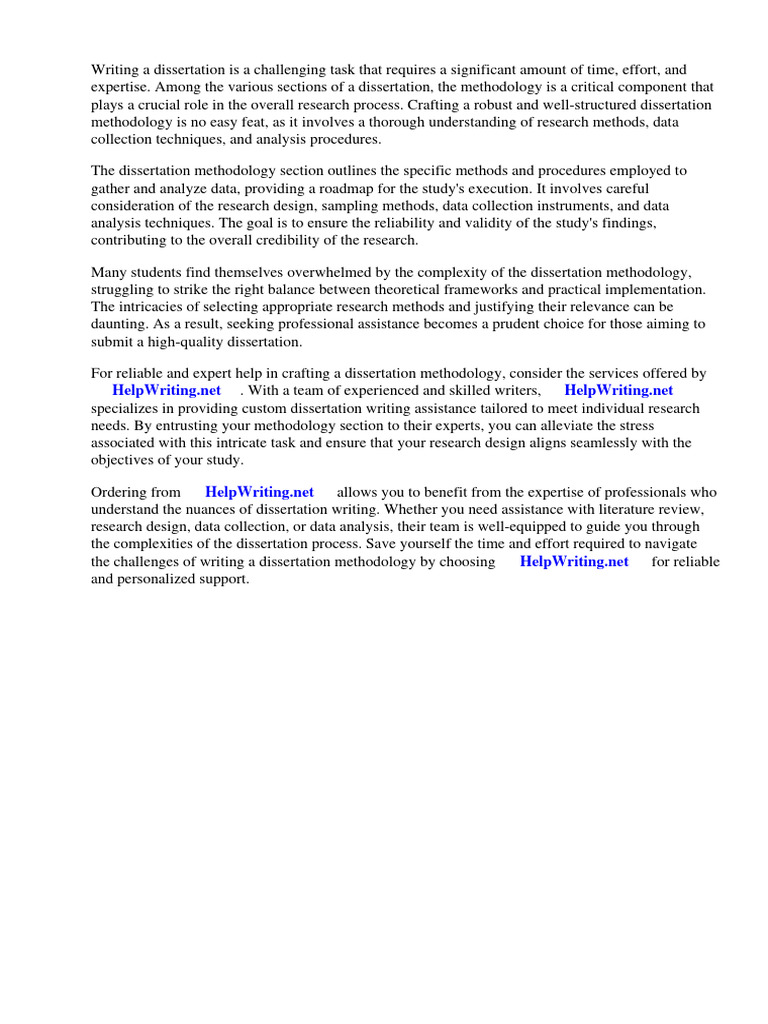 Crafting a Strong Dissertation Methodology | PDF | Methodology | Scientific Method