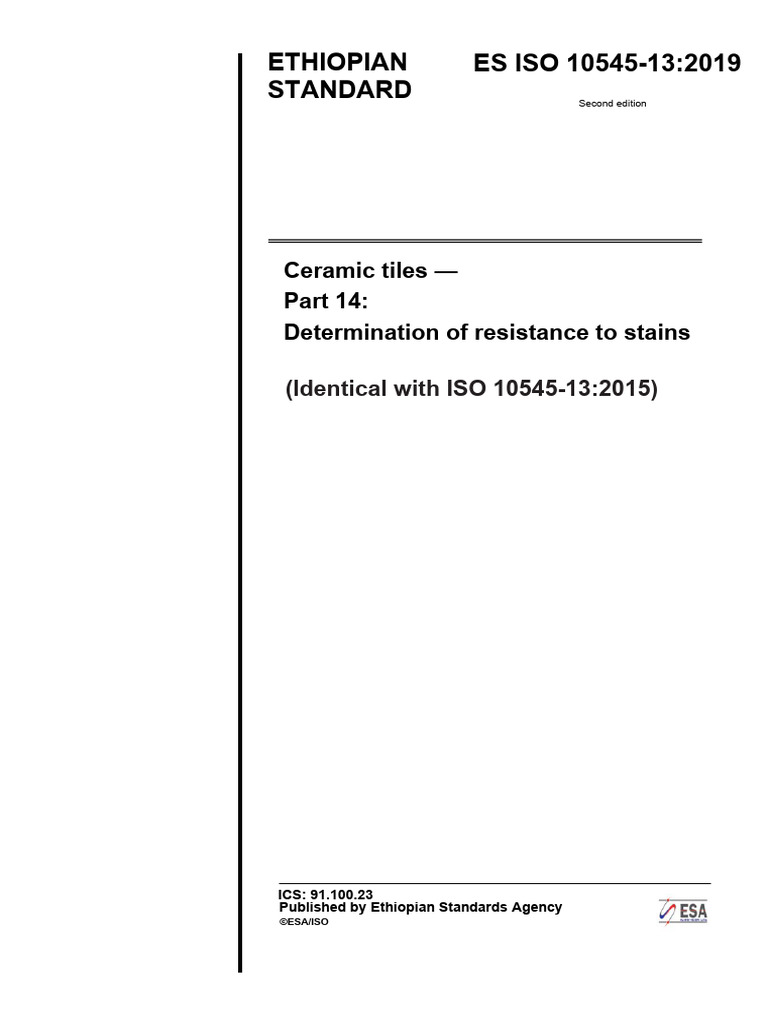 Es Iso - 10545-14 - 2019 | PDF | Staining | International Organization ...