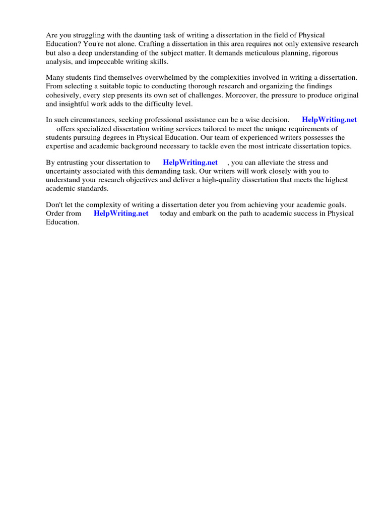 Dissertation Topics Physical Education | Download Free PDF | Learning | Educational Technology