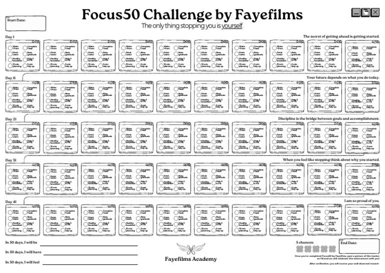 Focus50 Challenge by Fayefilms Black and White | PDF