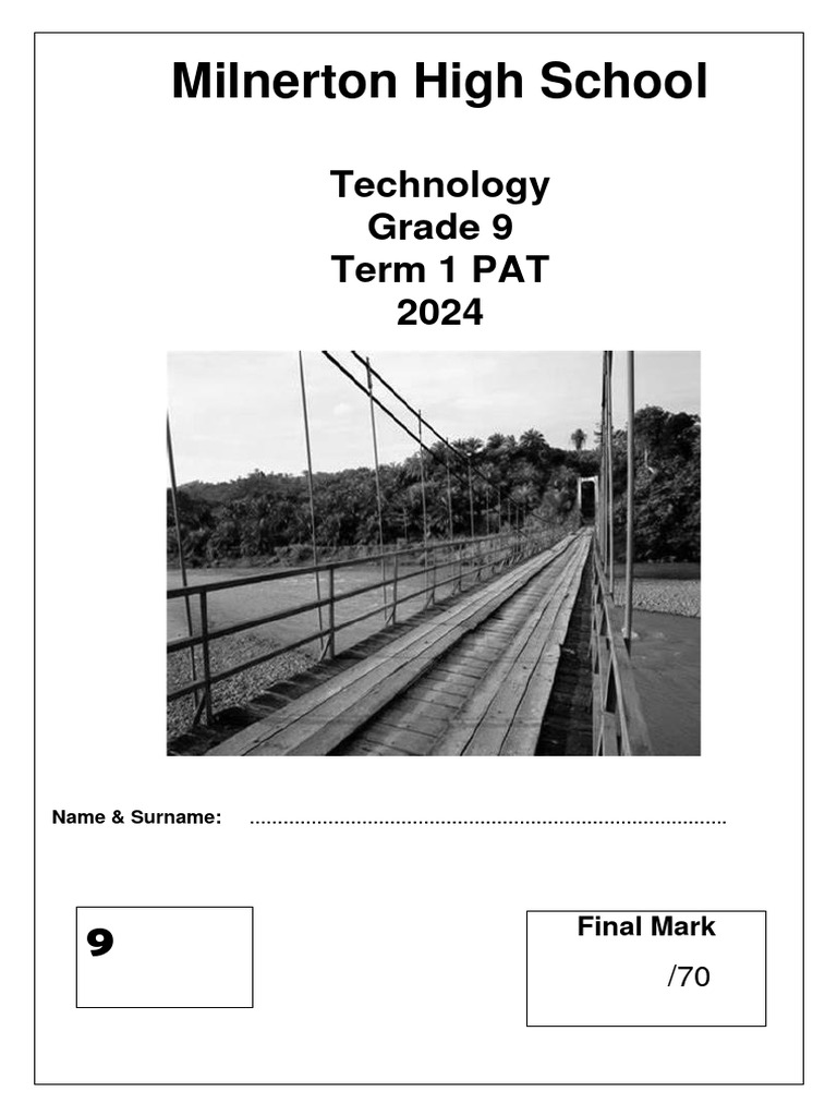 9 TECH TERM 1 PAT 2024 | PDF | Bridge | Traffic