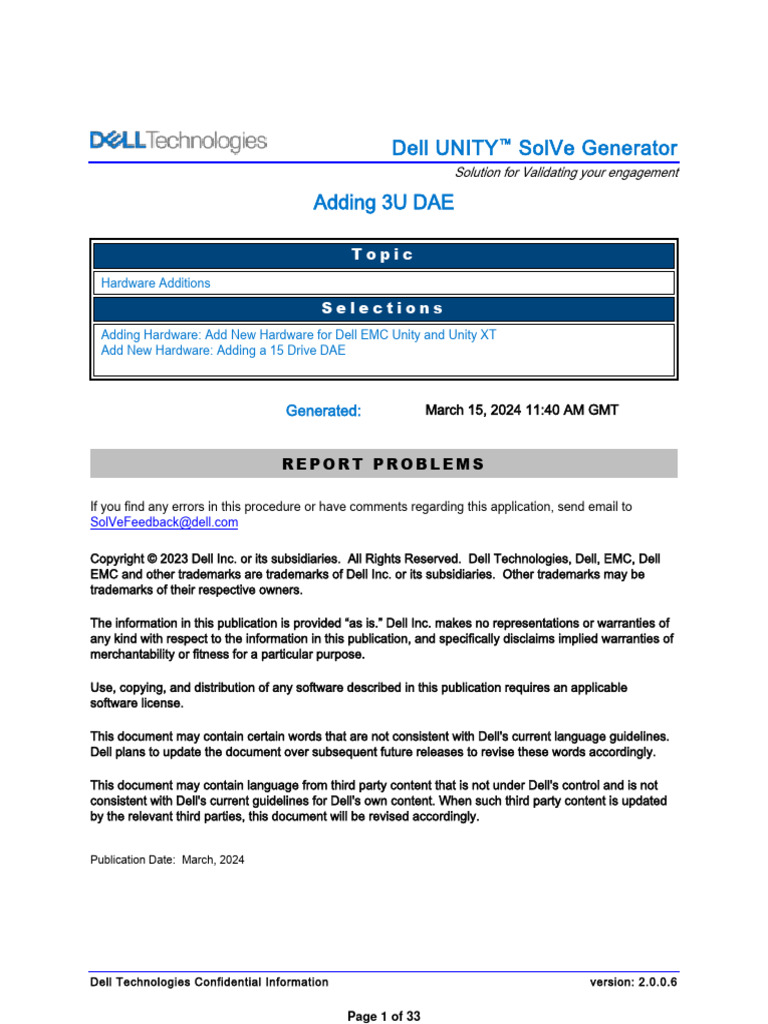 Dell Unity - Hardware Additions-Adding 3U DAE | PDF | Electrostatic ...
