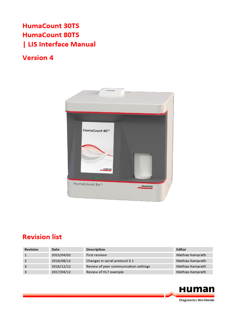 HumaCount LIS Interface Guide | PDF | Port (Computer Networking) | Ip Address