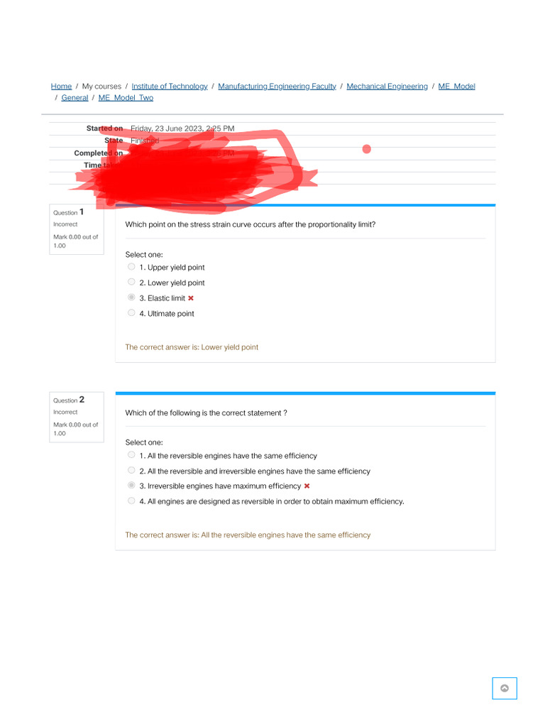 MechEng - Model - Two - Attempt Review | PDF | Fracture | Ductility