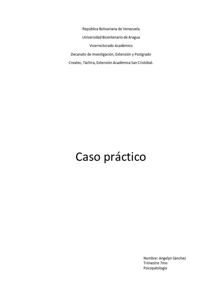 Caso practico S4 compras impulsivas | PDF | Depresión (estado de ánimo) | Trastorno mental