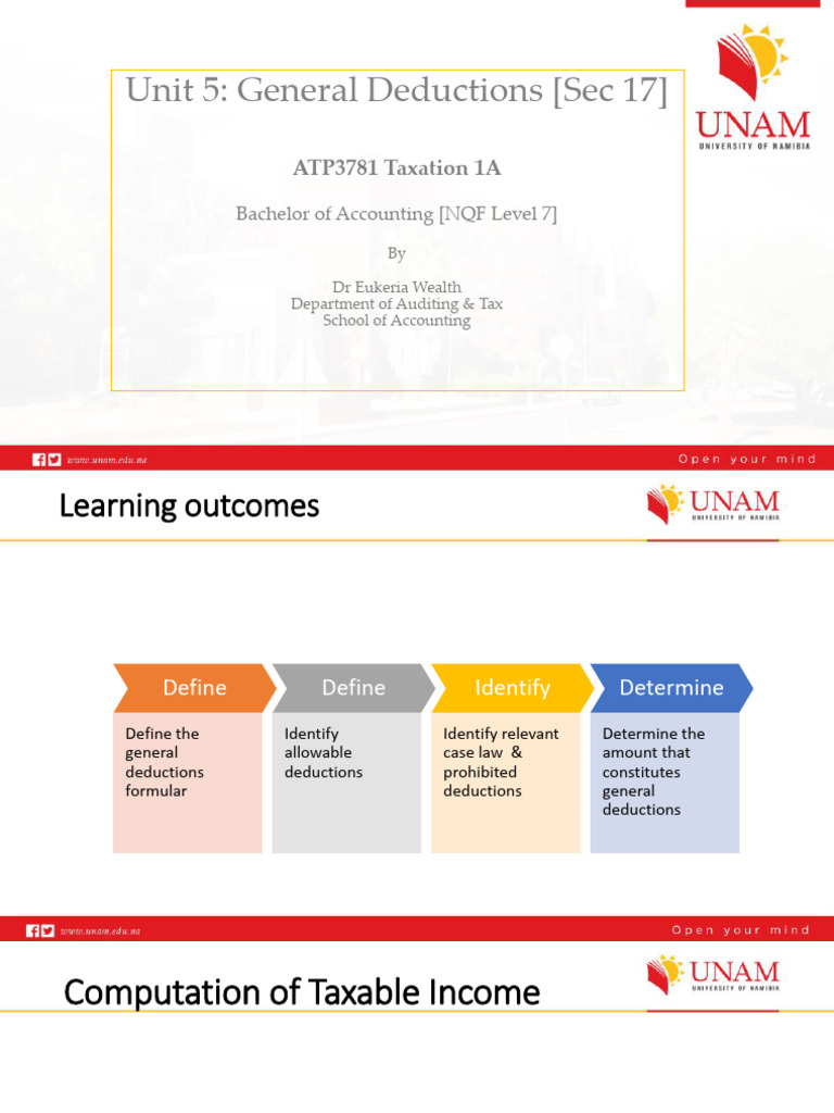 General Deductions Notes | PDF | Tax Deduction | Expense