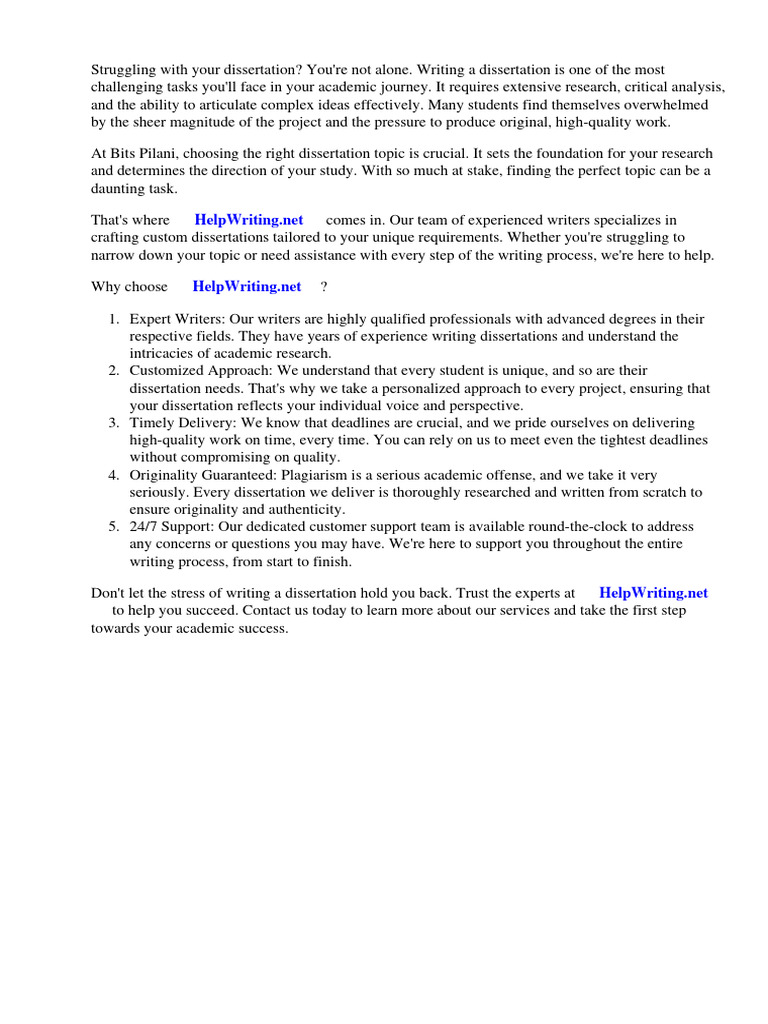 Bits Pilani Dissertation Topics | PDF | Thesis | Computing