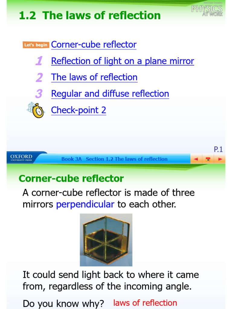 Phy 1.2 | PDF | Reflection (Physics) | Mirror