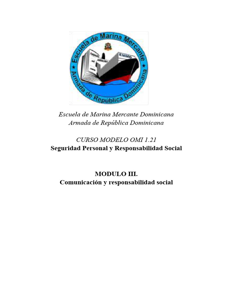CMO 1.21 Modulo III - Comunicación y Responsabilidad Social | PDF | Comunicación | Medio de ...