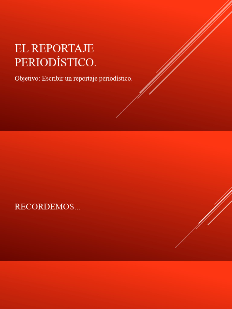 Guía para Escribir un Reportaje Periodístico | PDF | Finanzas y dinero